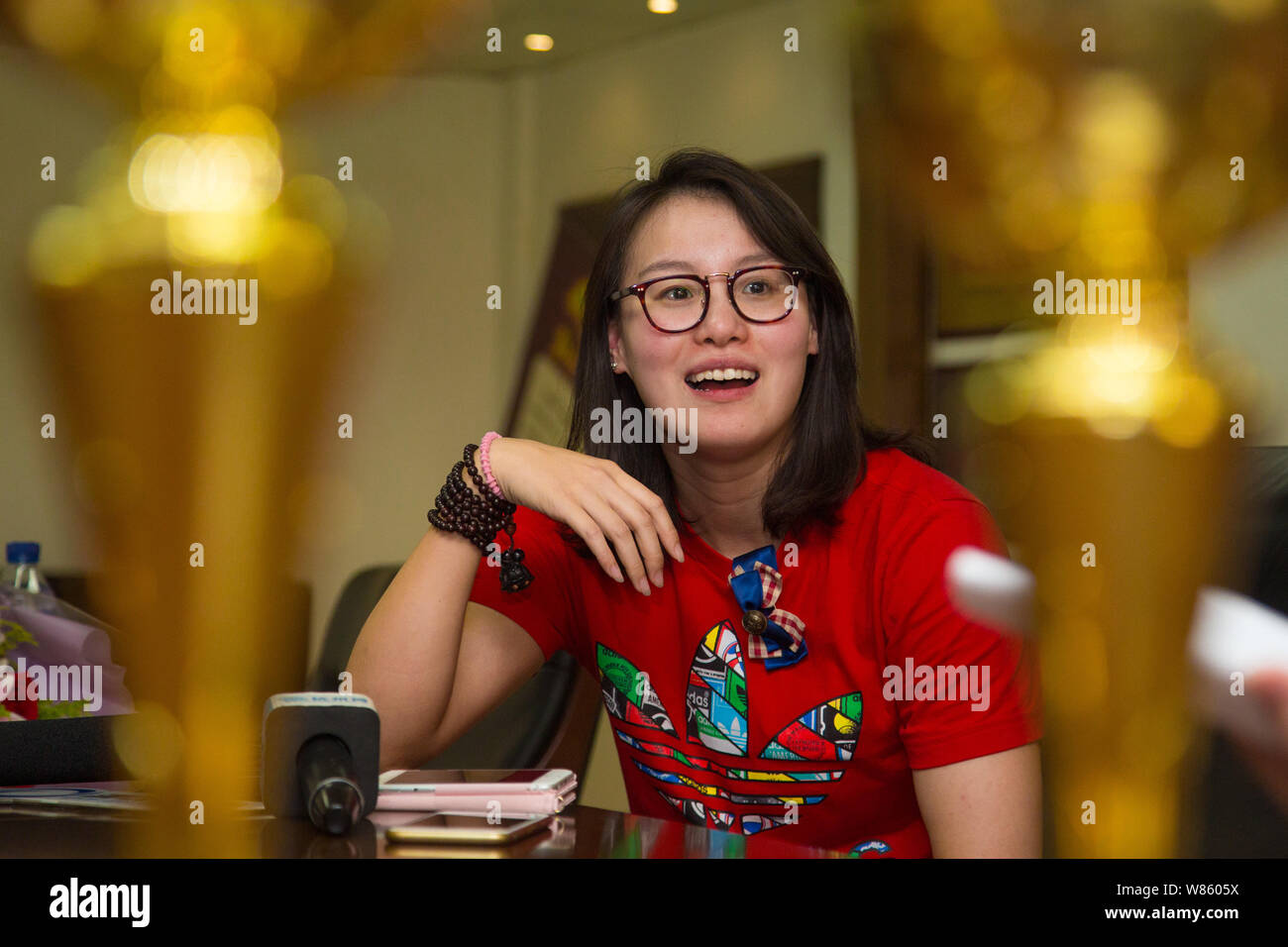 Chinese swimmer Fu Yuanhui who won the bronze medal in the women's 100m ...