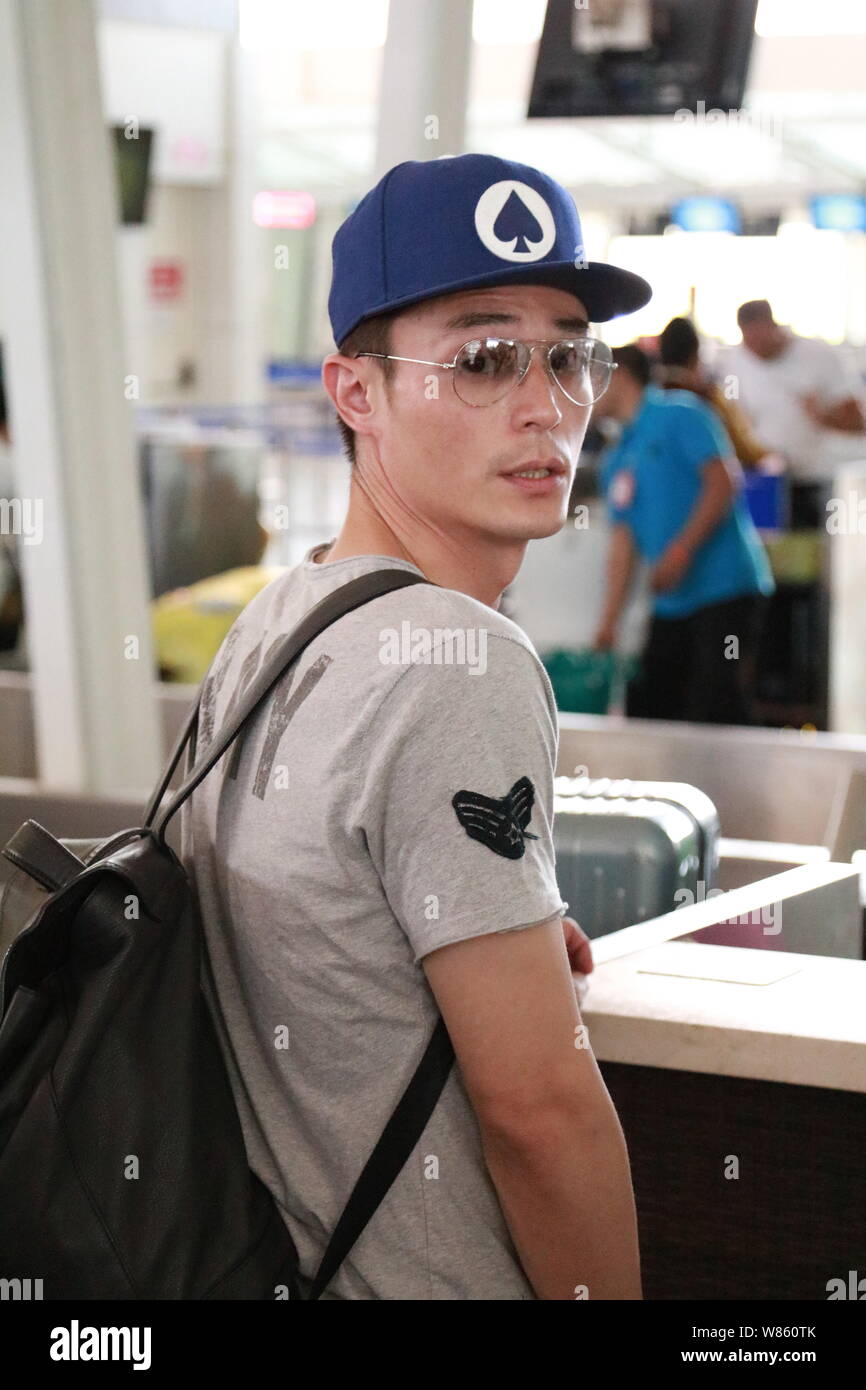 Taiwanese actor Wallace Huo is pictured at the Ngurah Rai International ...