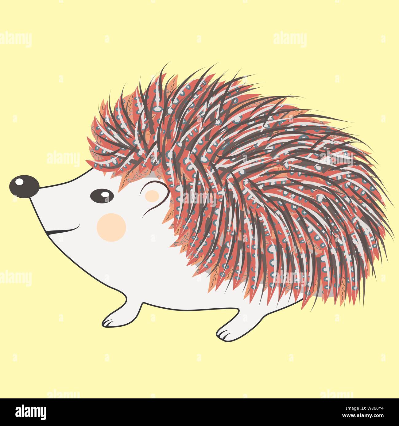 Stylized hedgehog Stock Vector Images - Alamy