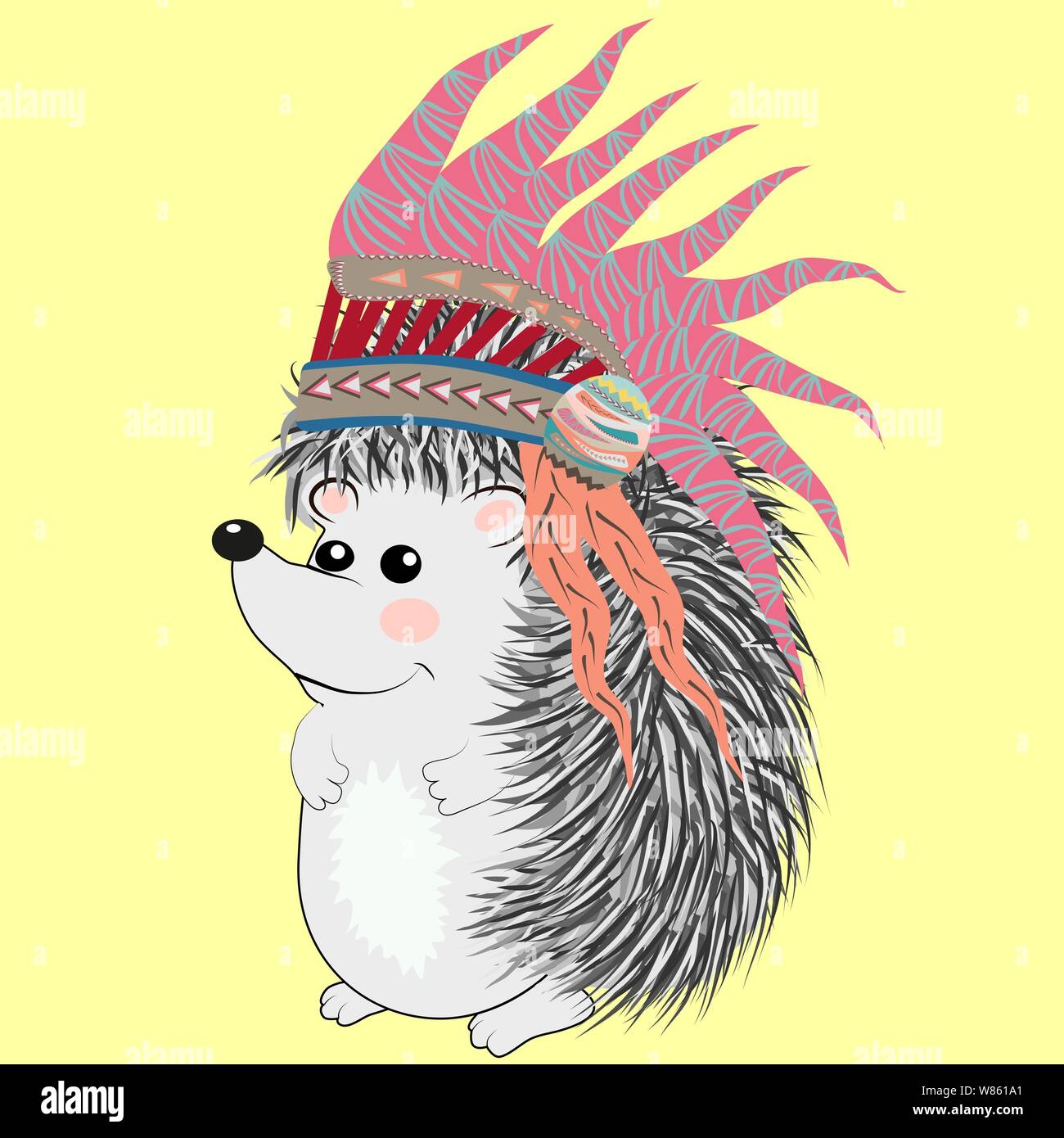 cute and funny Indian animal. A stylized illustration of an Indian ...