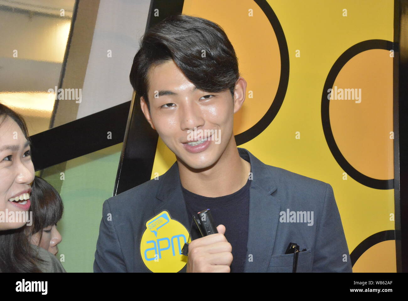 South Korean actor Kim Ji-soo poses at a signing event in Hong Kong ...
