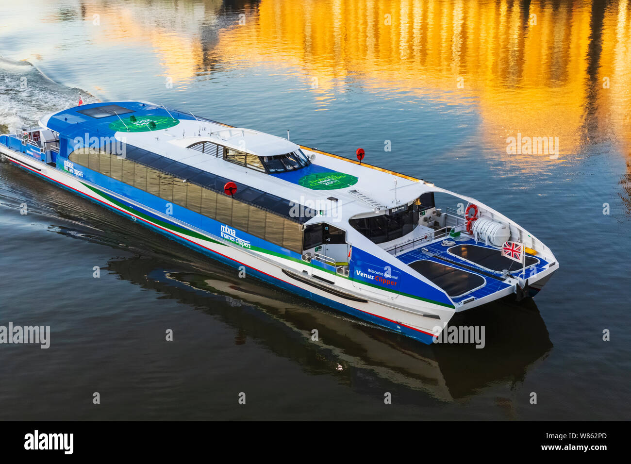 England, London, Thames Clipper River Boat Stock Photo - Alamy