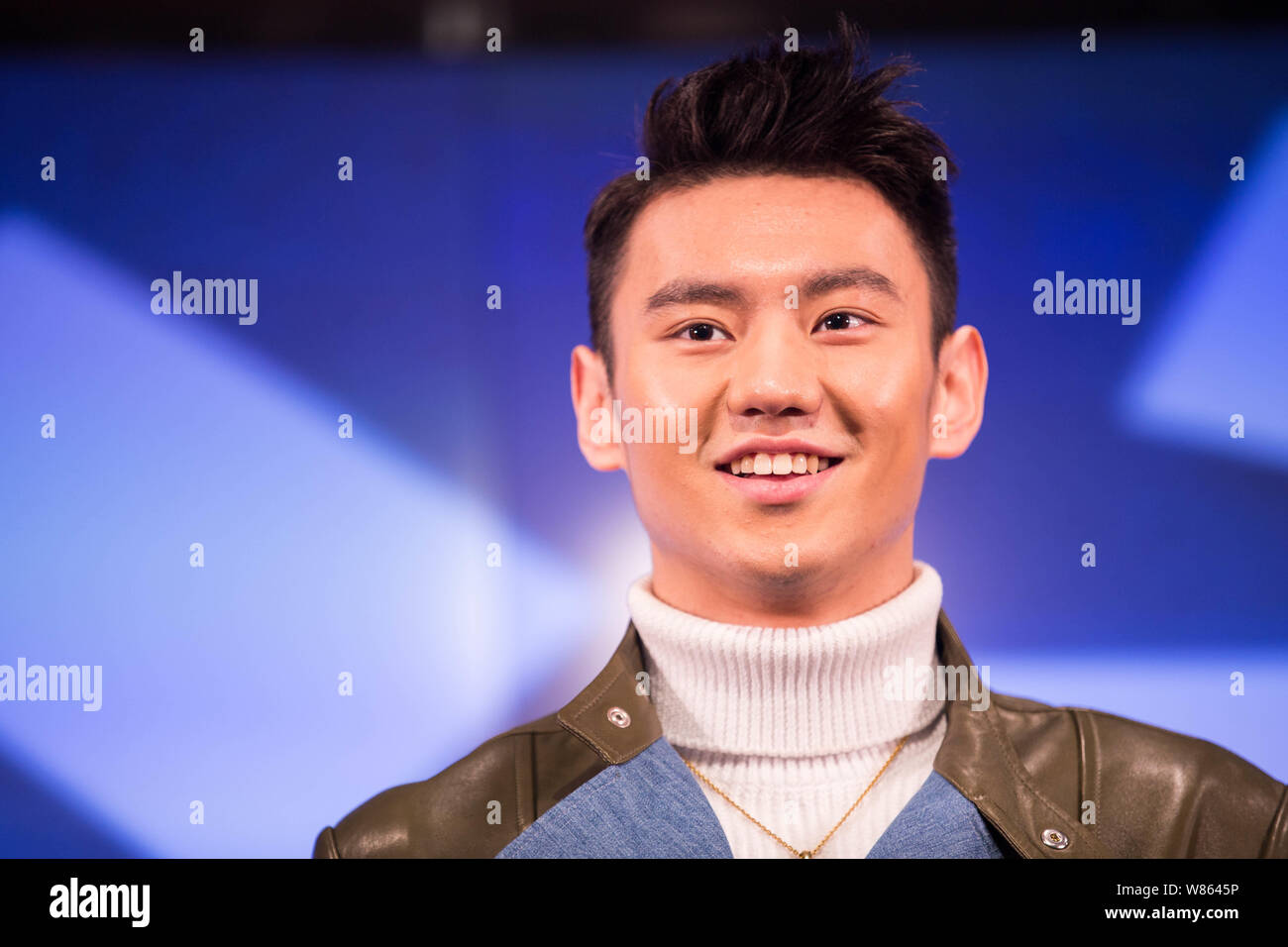 --FILE--Chinese world swimming champion Ning Zetao attends a ...
