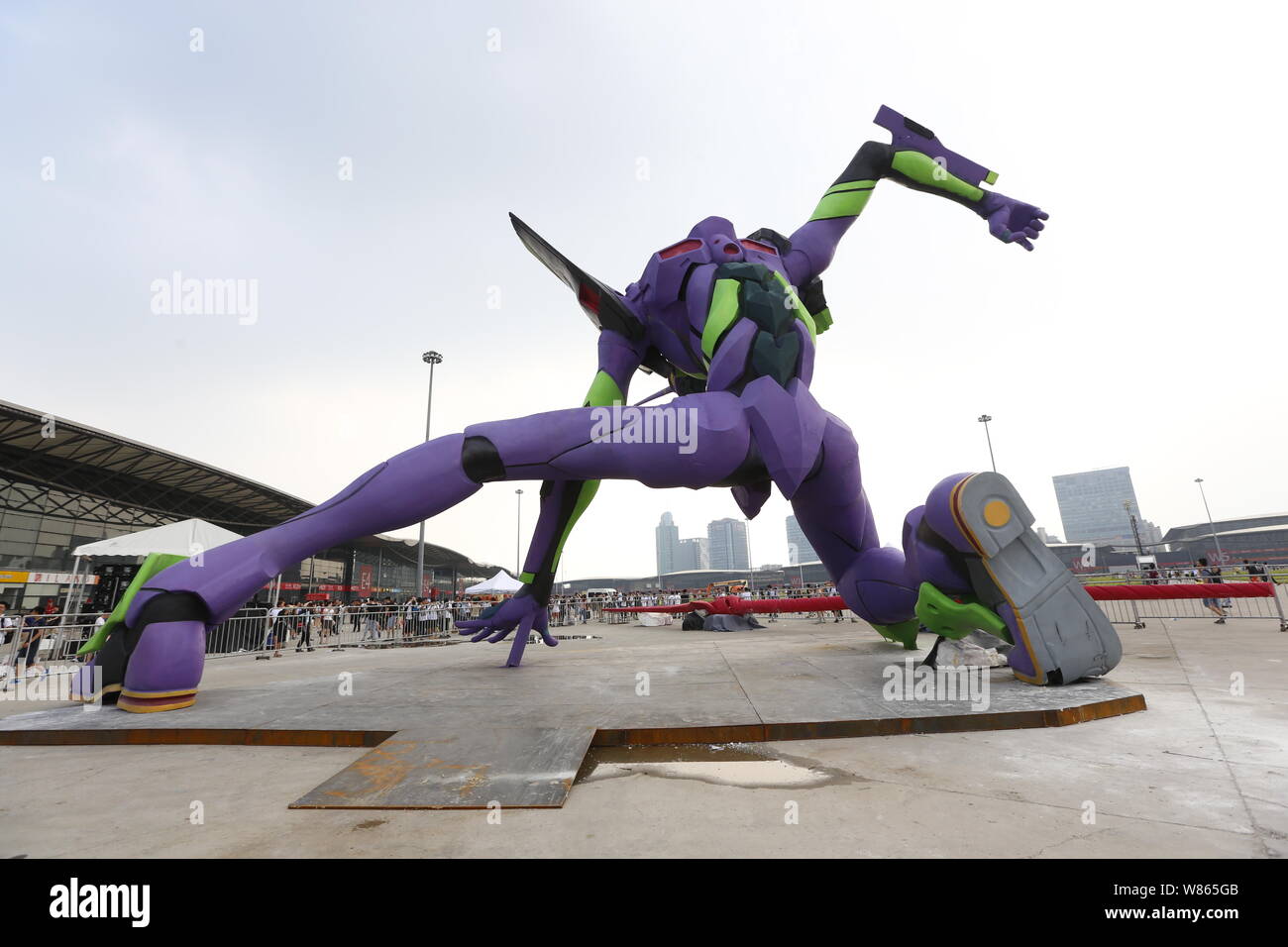 A giant model of Evangelion from Japanese animated television series ...