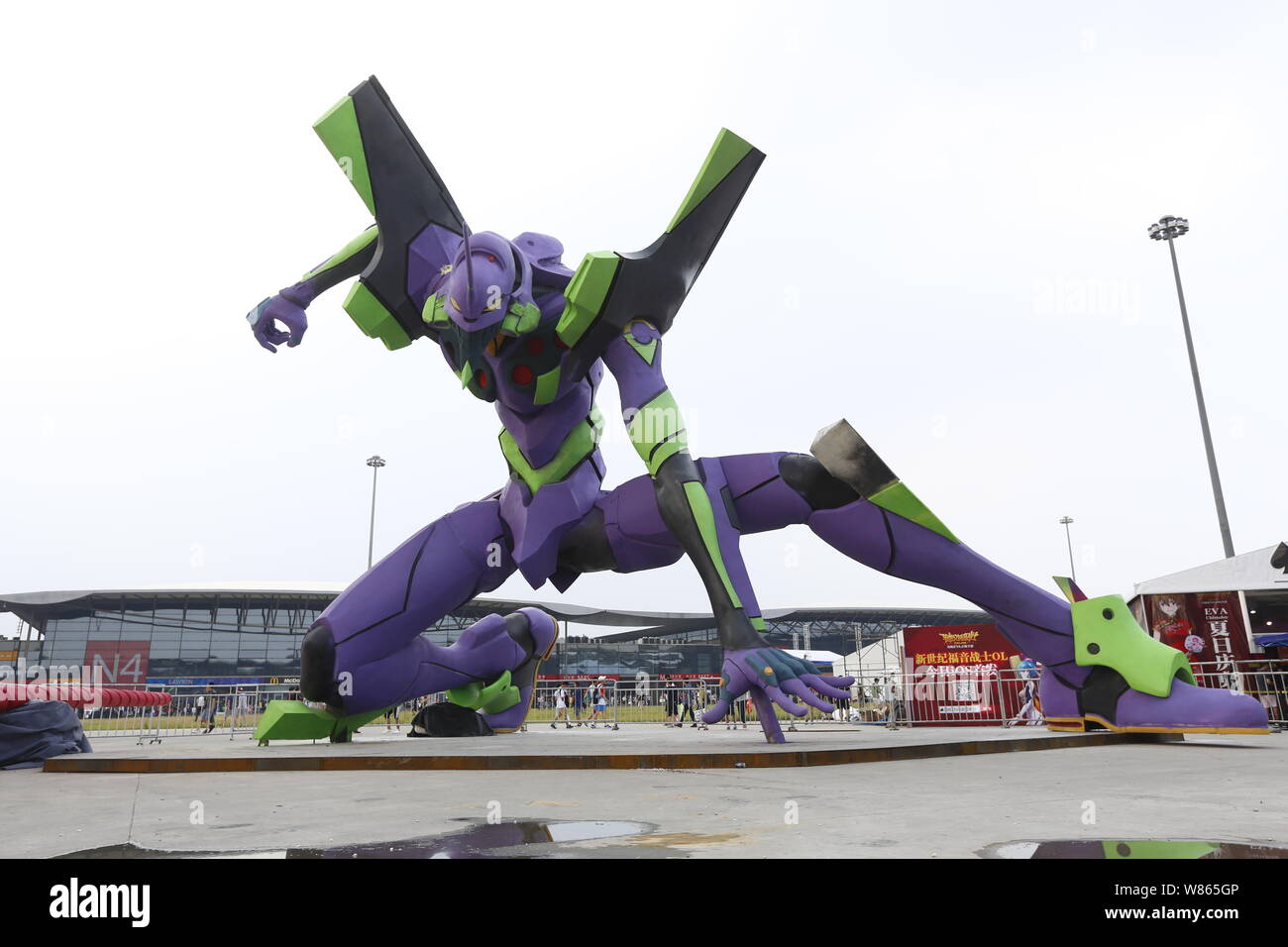 A giant model of Evangelion from Japanese animated television series ...