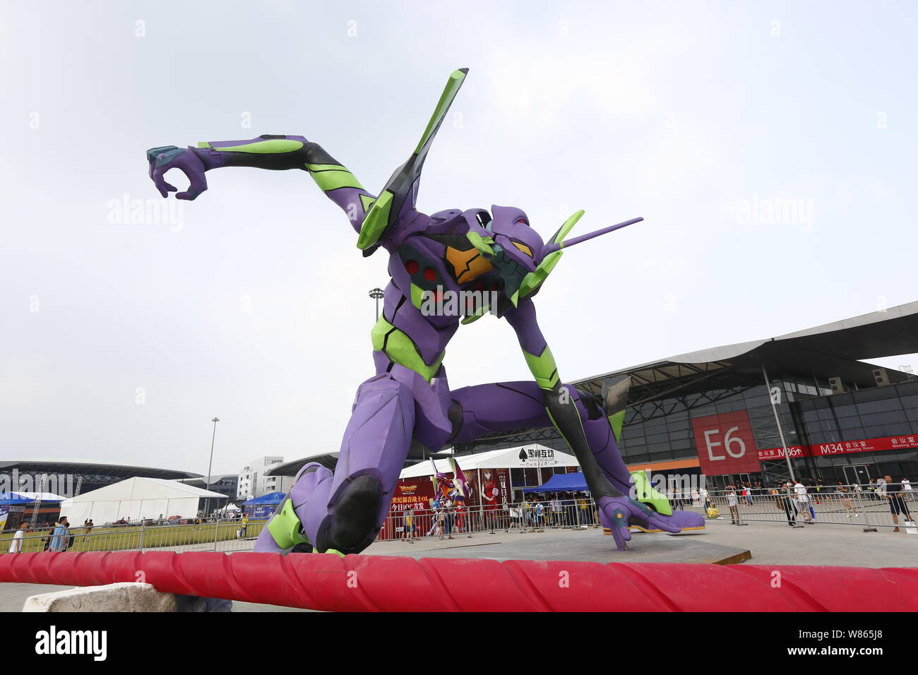 A giant model of Evangelion from Japanese animated television series ...