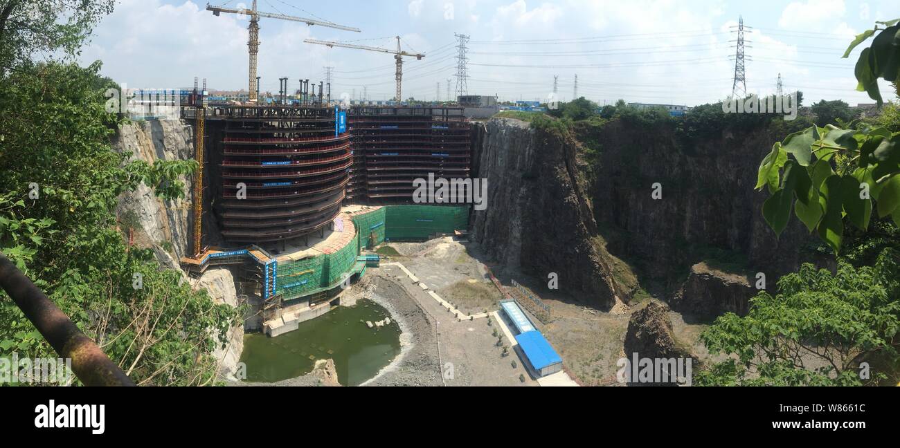 The five-star Shanghai Tianmashan Pit Hotel, also known as the Shimao ...
