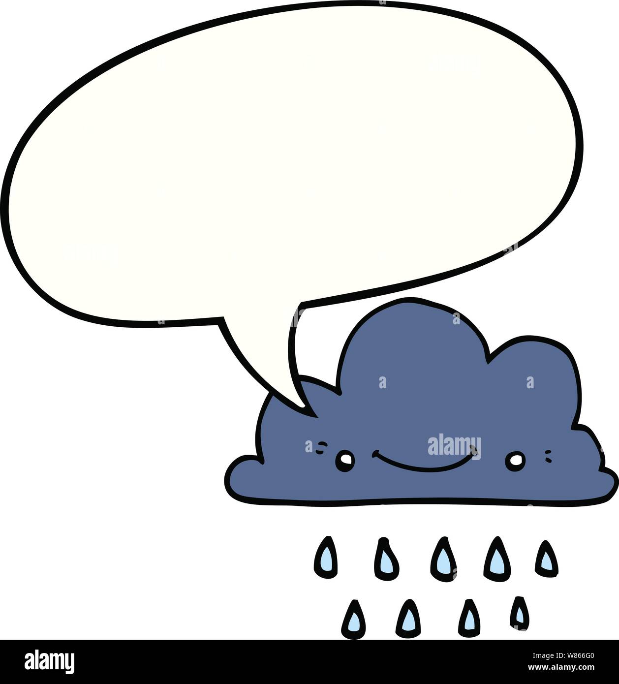 cartoon storm cloud with speech bubble Stock Vector Image & Art - Alamy