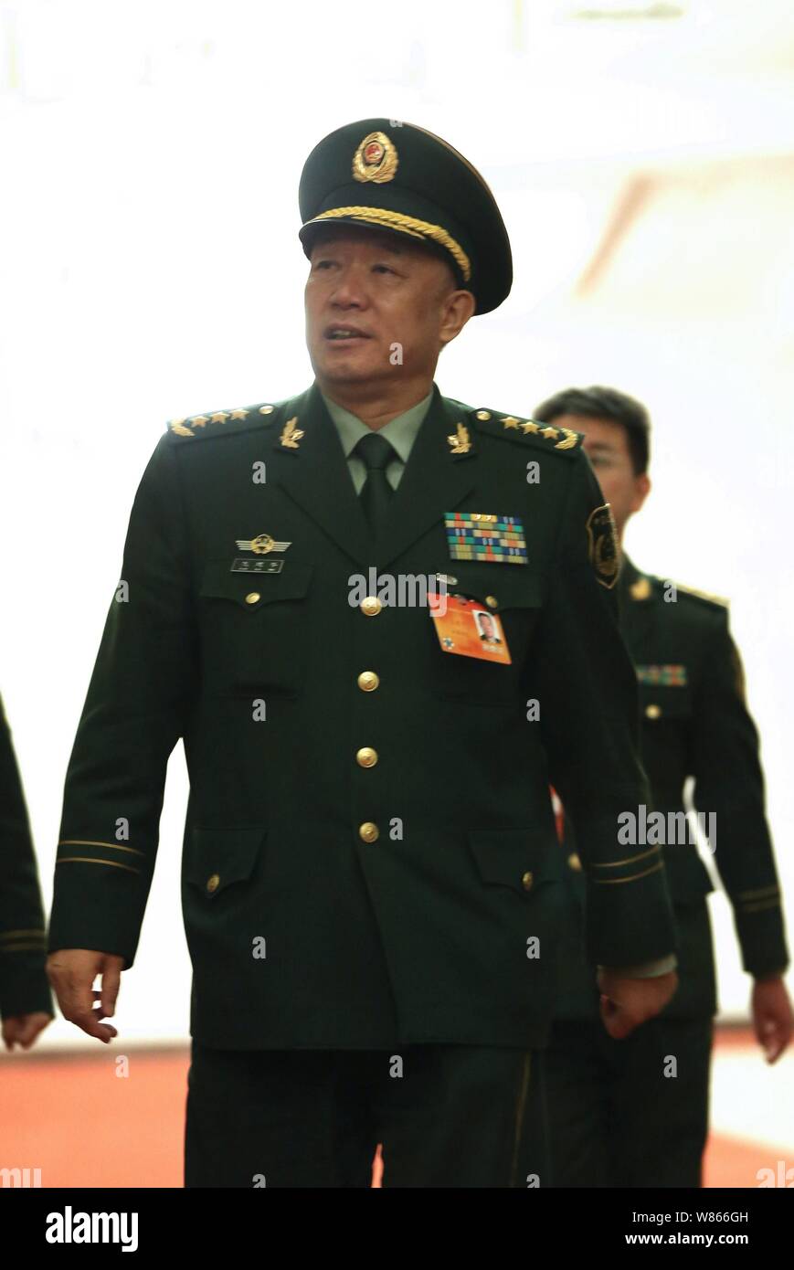 --FILE--Wang Jianping, then commander of paramilitary forces of China, is pictured as he arrives ...