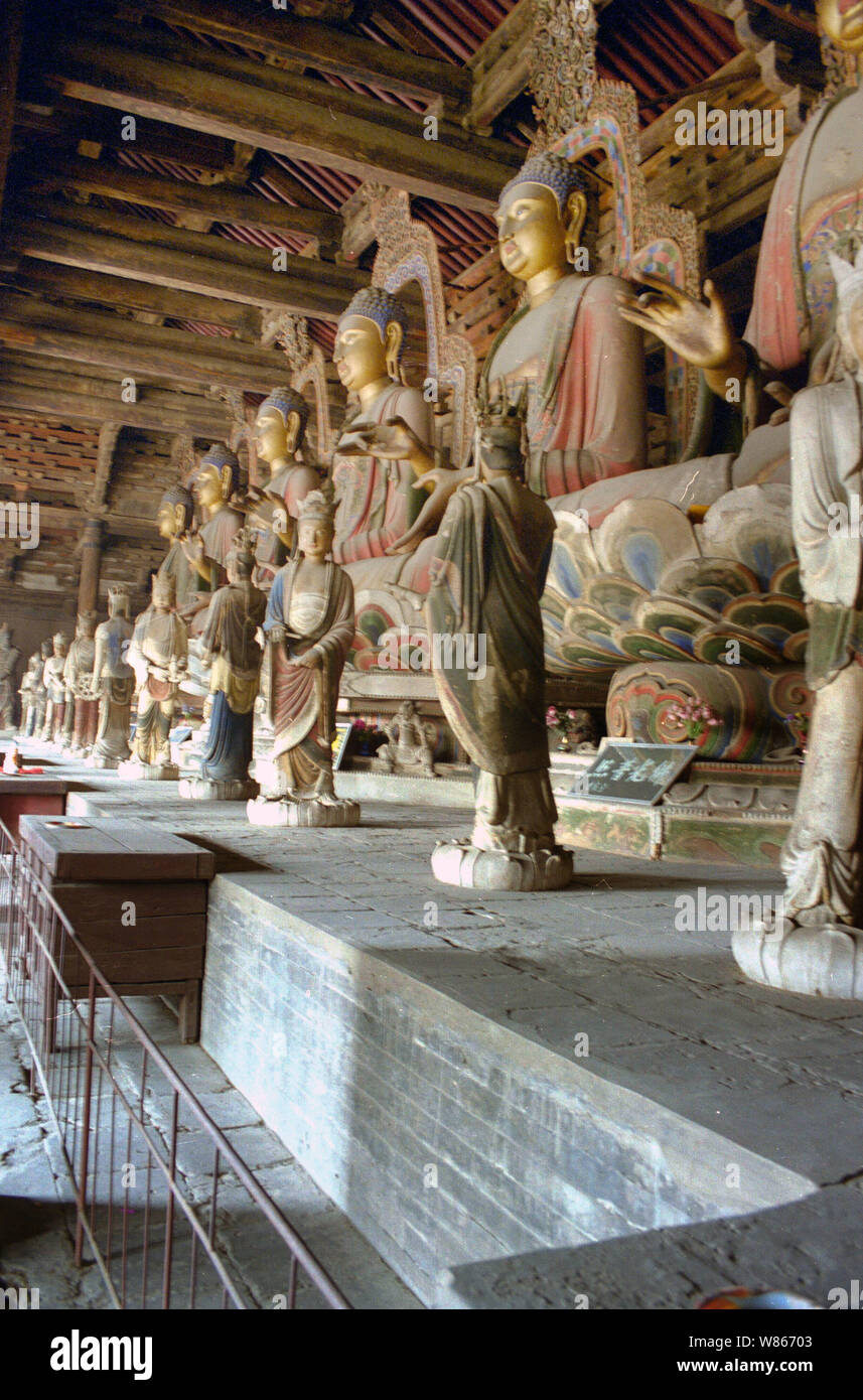 Buddha statues are on display at Fengguo Temple in Yi county, Jinzhou ...