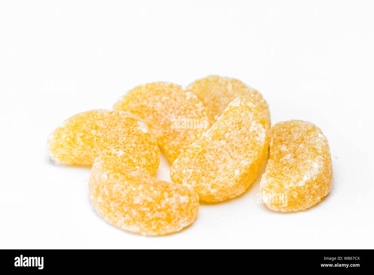 Lemon flavoured Fruit Pastilles sweets closeup. United Kingdom Stock ...