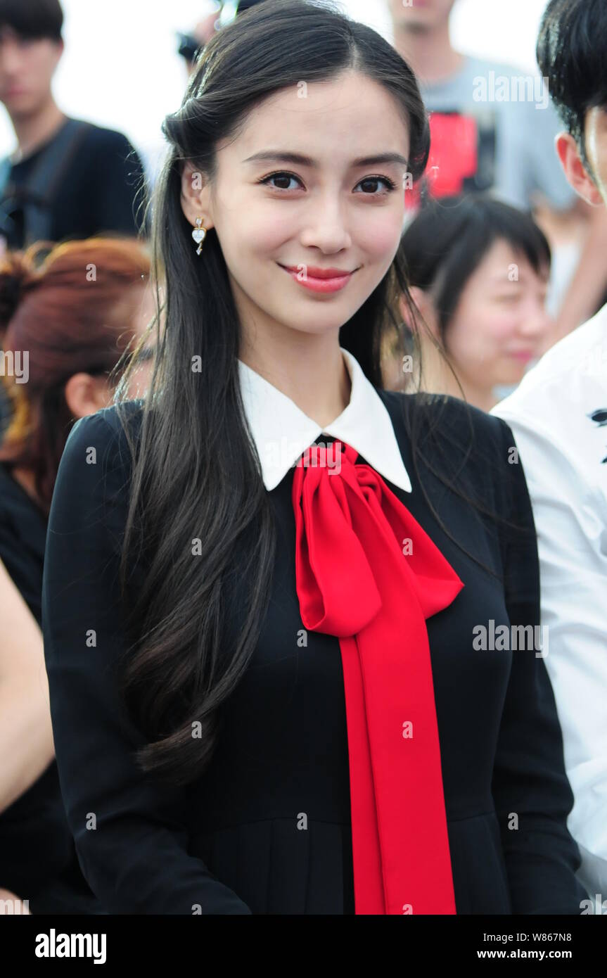 Hong Kong model and actress Angelababy attends a press conference for ...