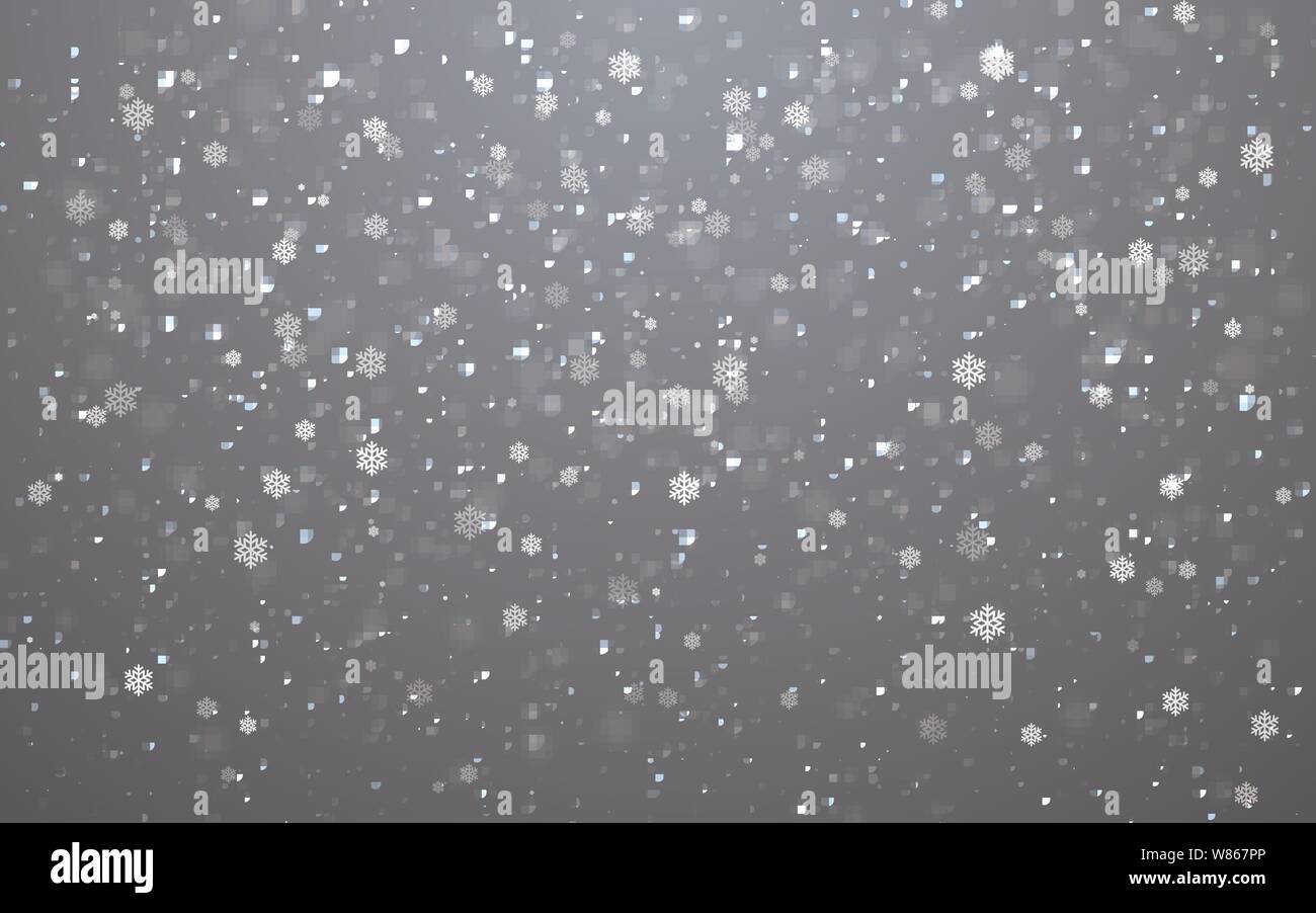 Christmas snow. Heavy snowfall. Falling snowflakes on transparent ...