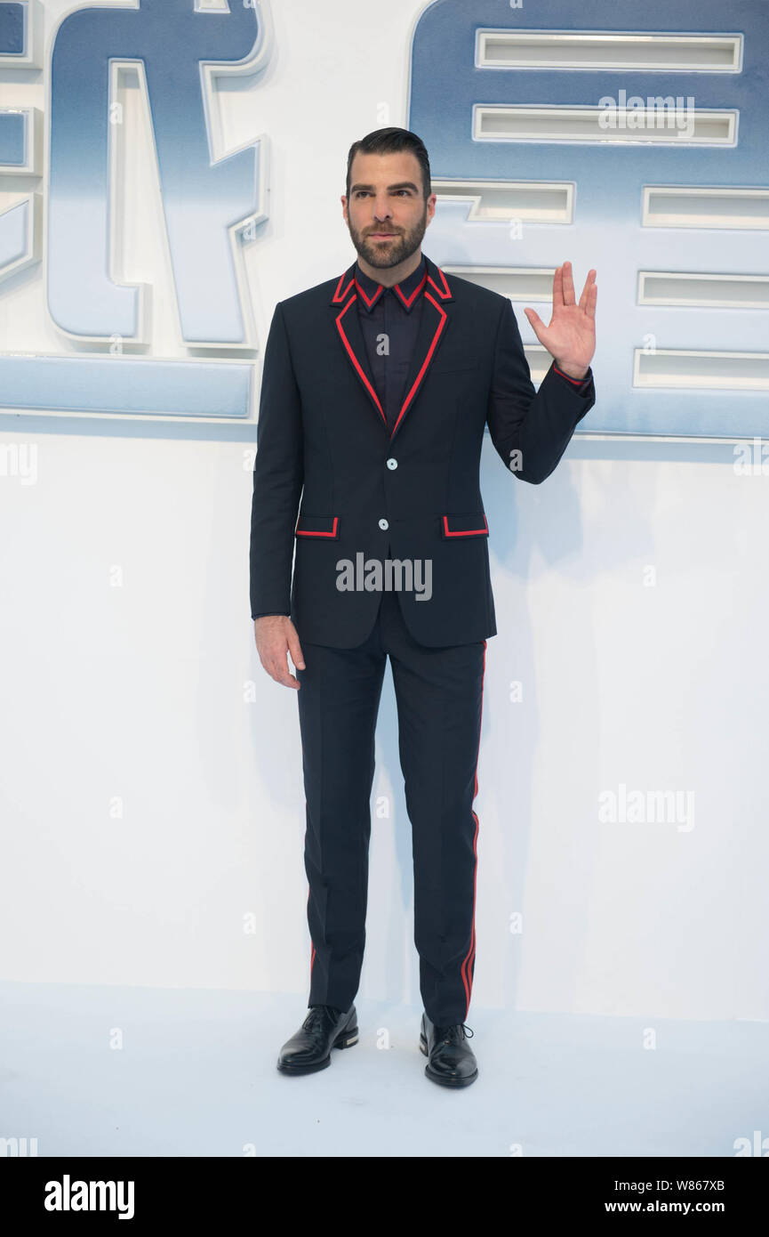 American actor Zachary John Quinto attends a press conference for the ...