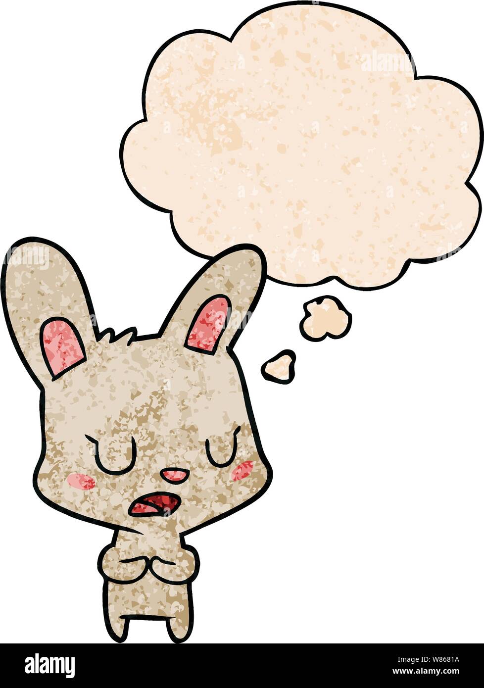 Cartoon illustration rabbit talking hi-res stock photography and images ...