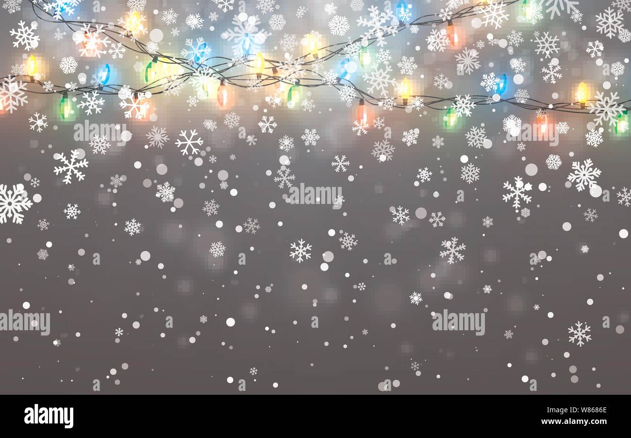 Snow Falling Christmas Lights