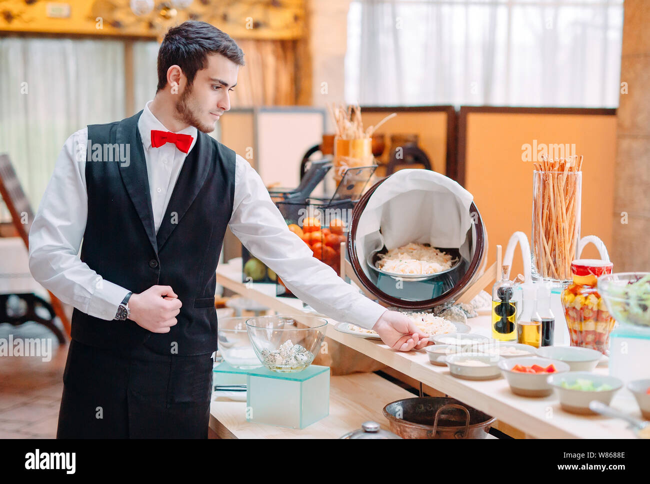 Breakfast buffet at the hotel or restaurant Stock Photo - Alamy