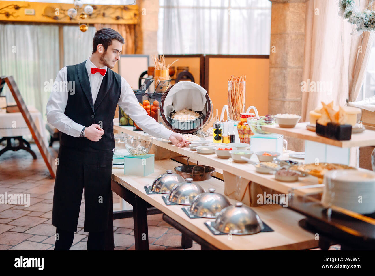 Breakfast buffet at the hotel or restaurant Stock Photo - Alamy