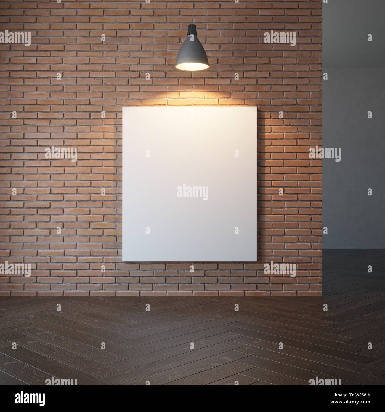 blank picture on the brick wall Stock Photo - Alamy