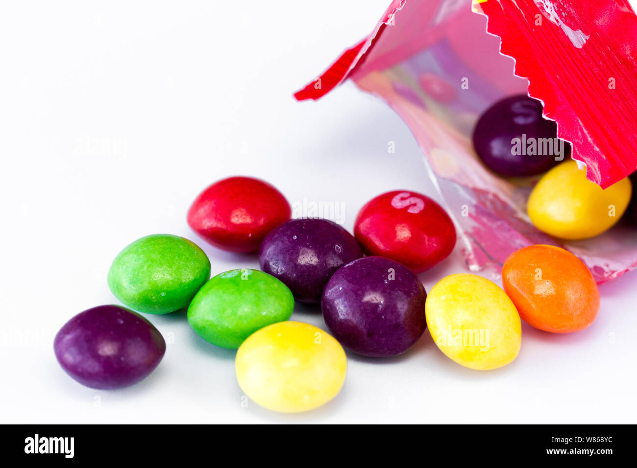 Skittles fruits, fruit flavored/flavoured sweets/candy. United Kingdom ...