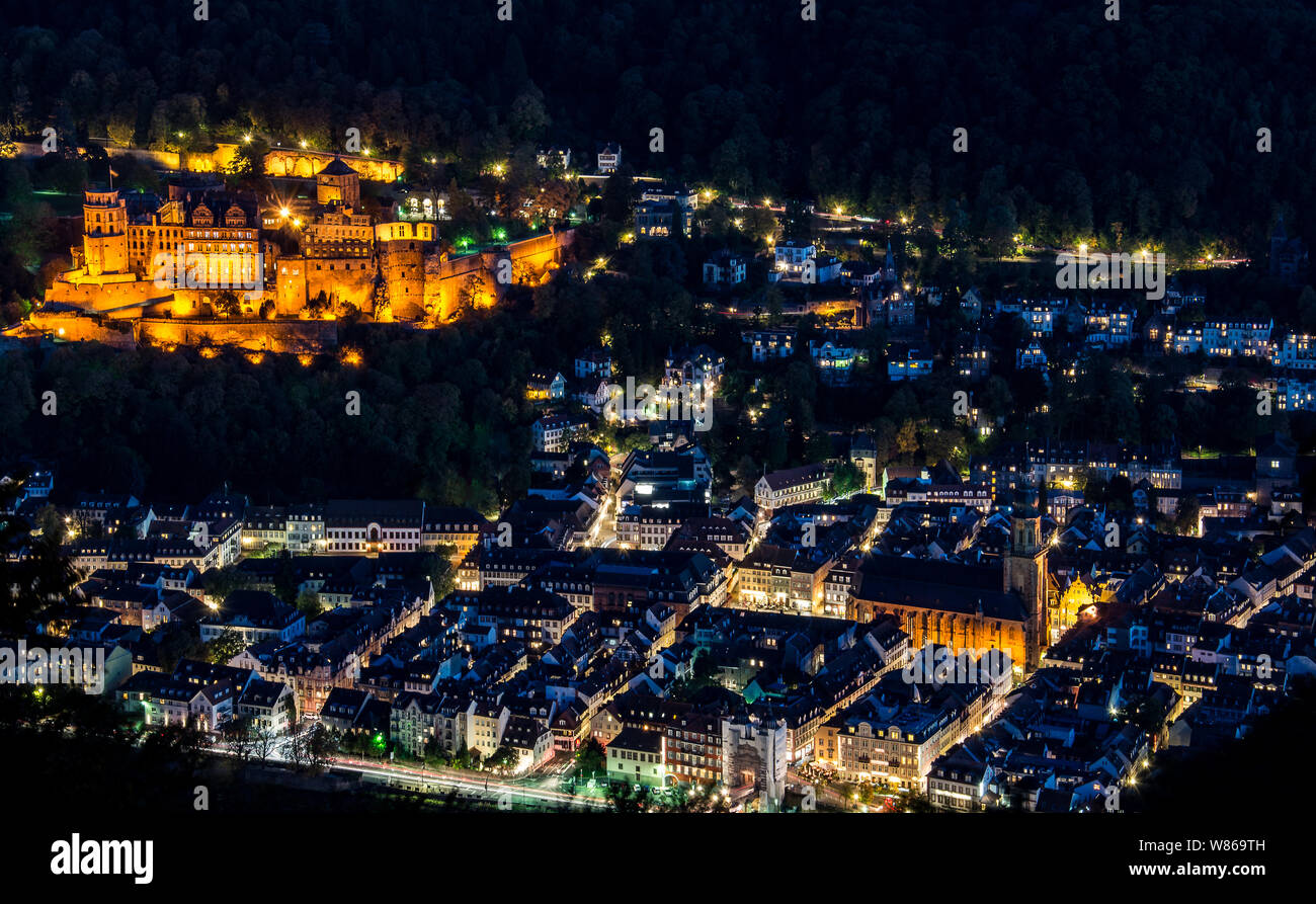 Heidelberg castle night hi-res stock photography and images - Alamy
