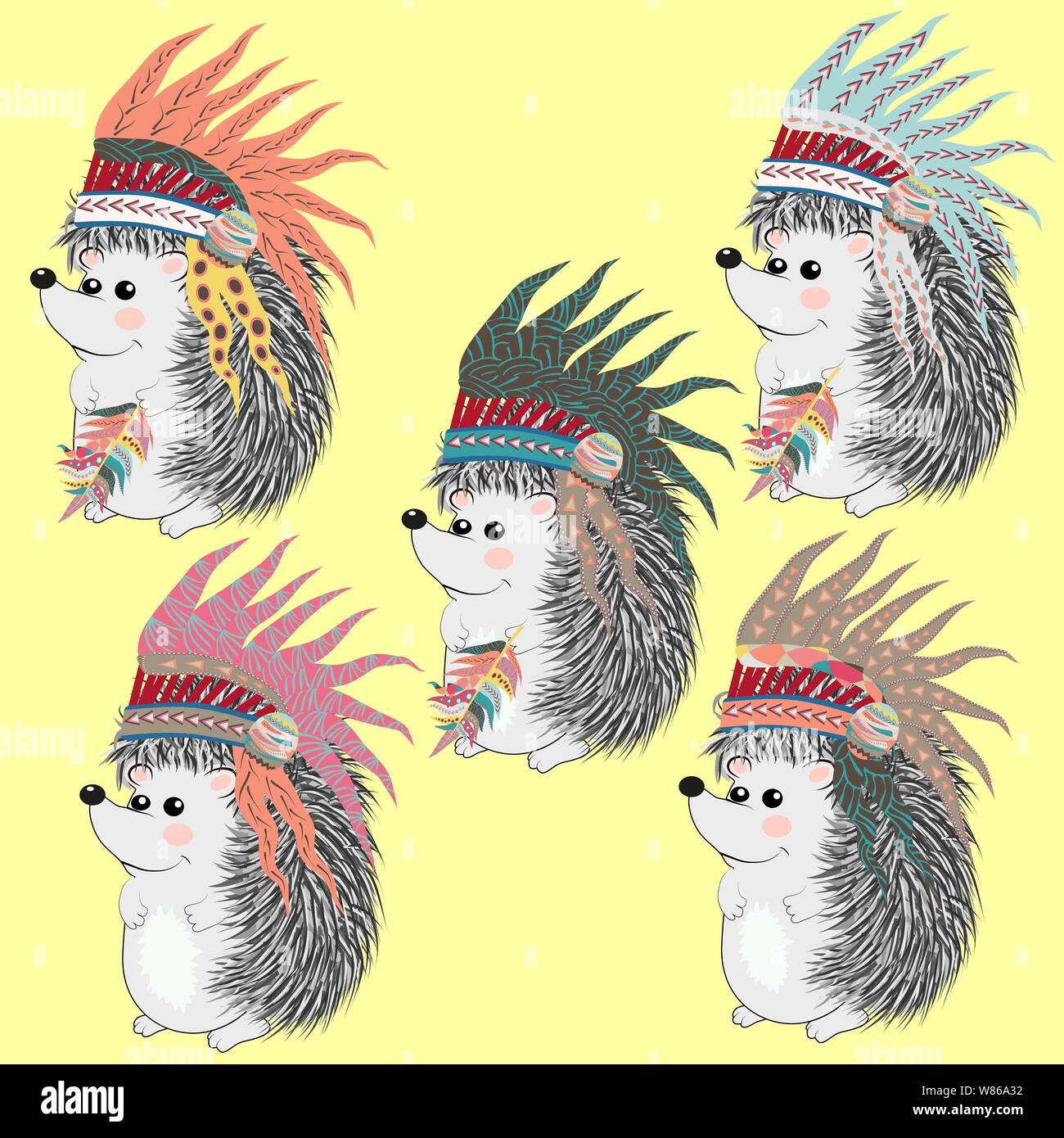 cute and funny Indian animal. A stylized illustration of an Indian ...