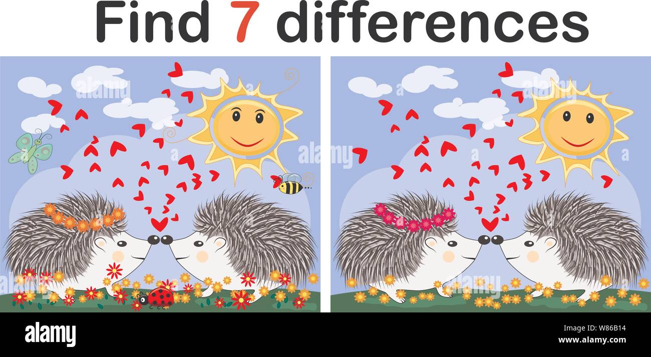 Find the differences between the pictures. Children's educational game ...