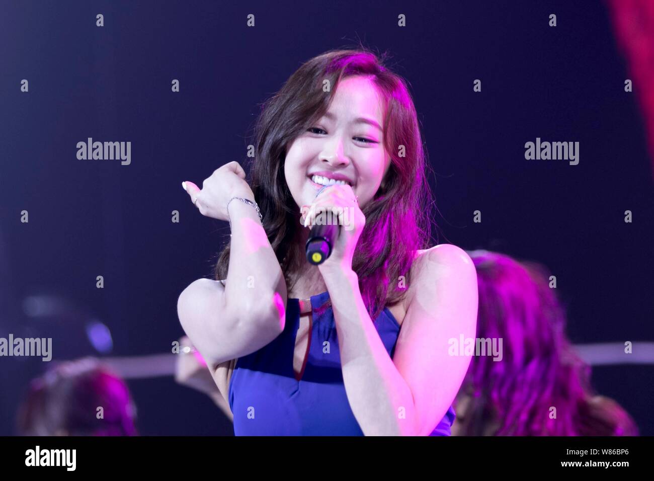 Kim Da-som (Dasom) of South Korean girl group Sistar performs during an ...
