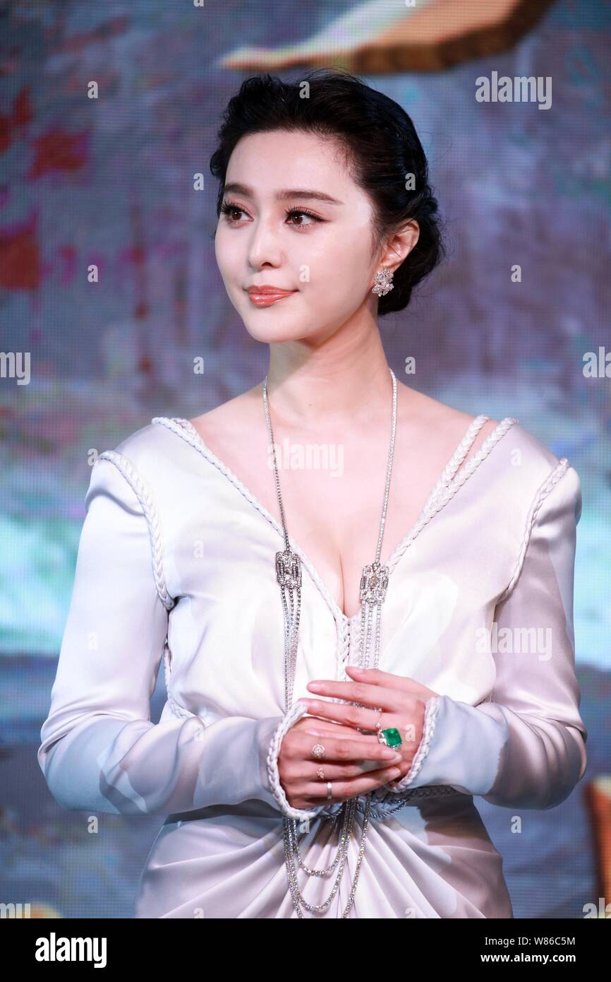 Chinese actress Fan Bingbing attends a press conference for the ...