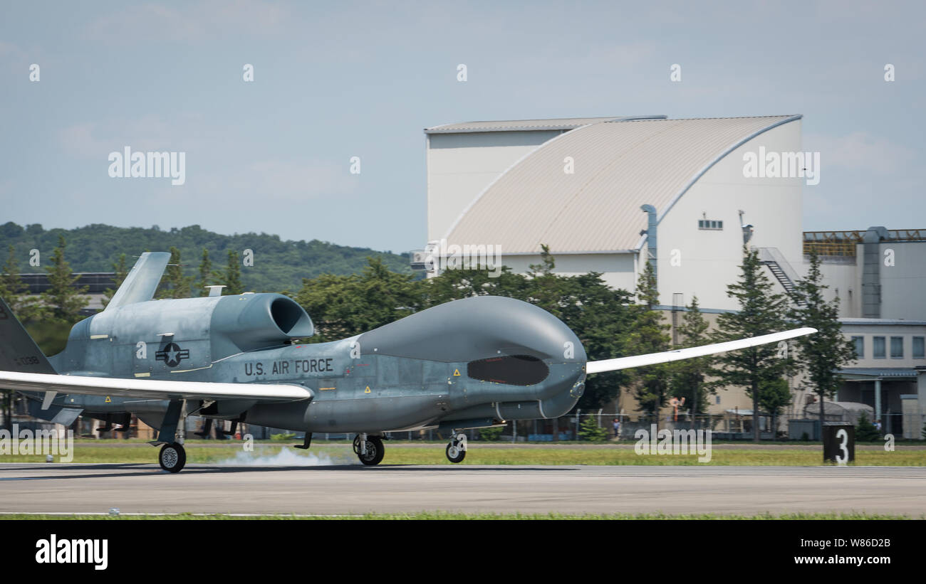 An RQ-4 Global Hawk, assigned to the 69th Reconnaissance Group ...