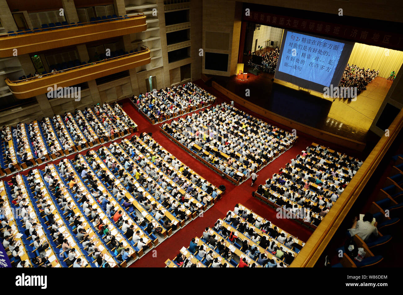 Chinese students take part in a tutorial and review session for the ...