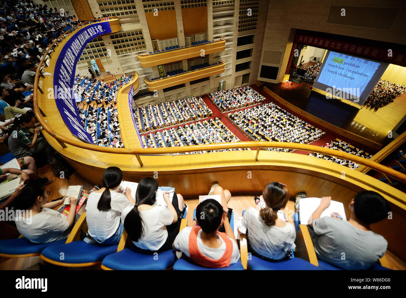 Chinese students take part in a tutorial and review session for the ...