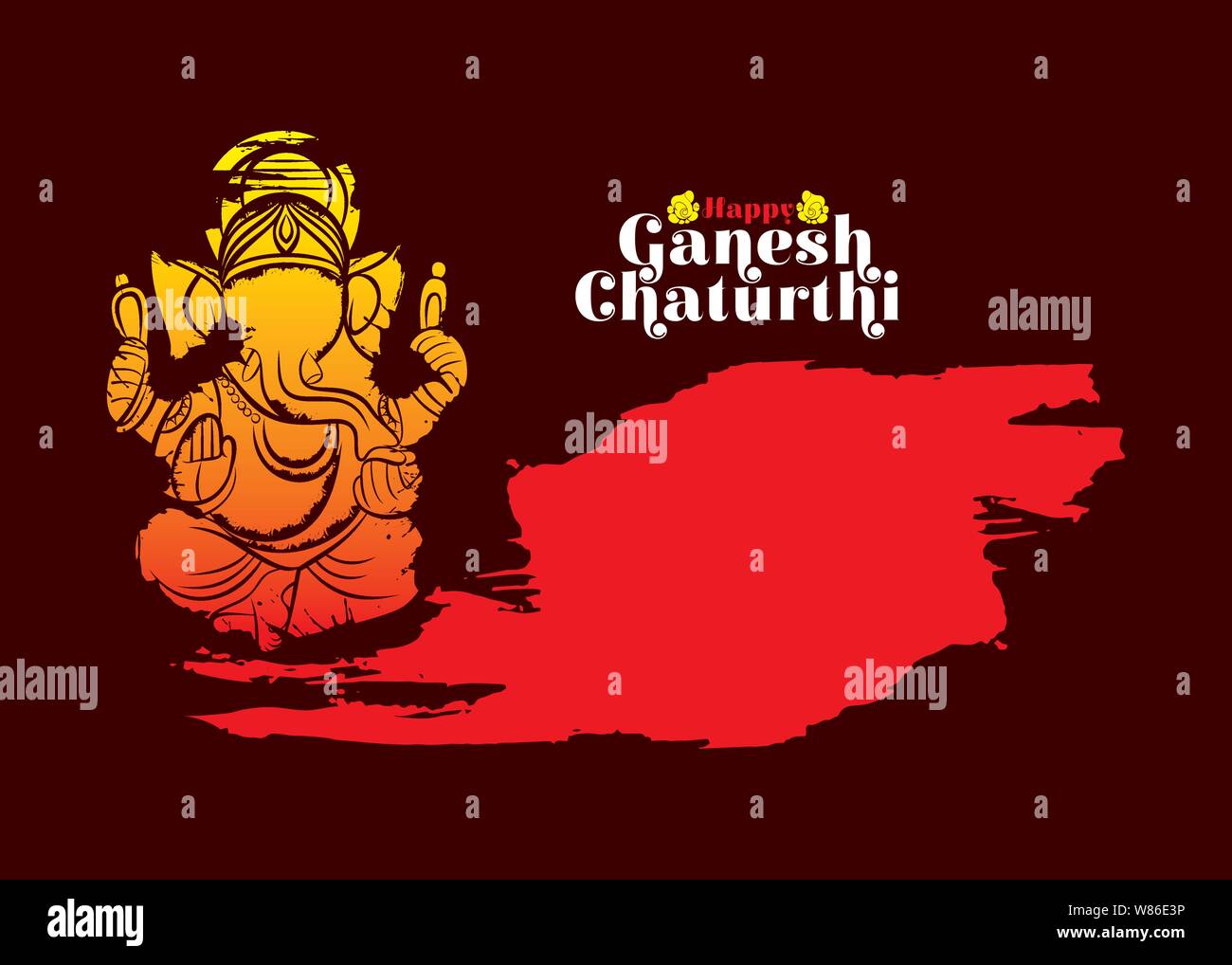 illustration of Ganesh Chaturthi festival of india banner concept ...