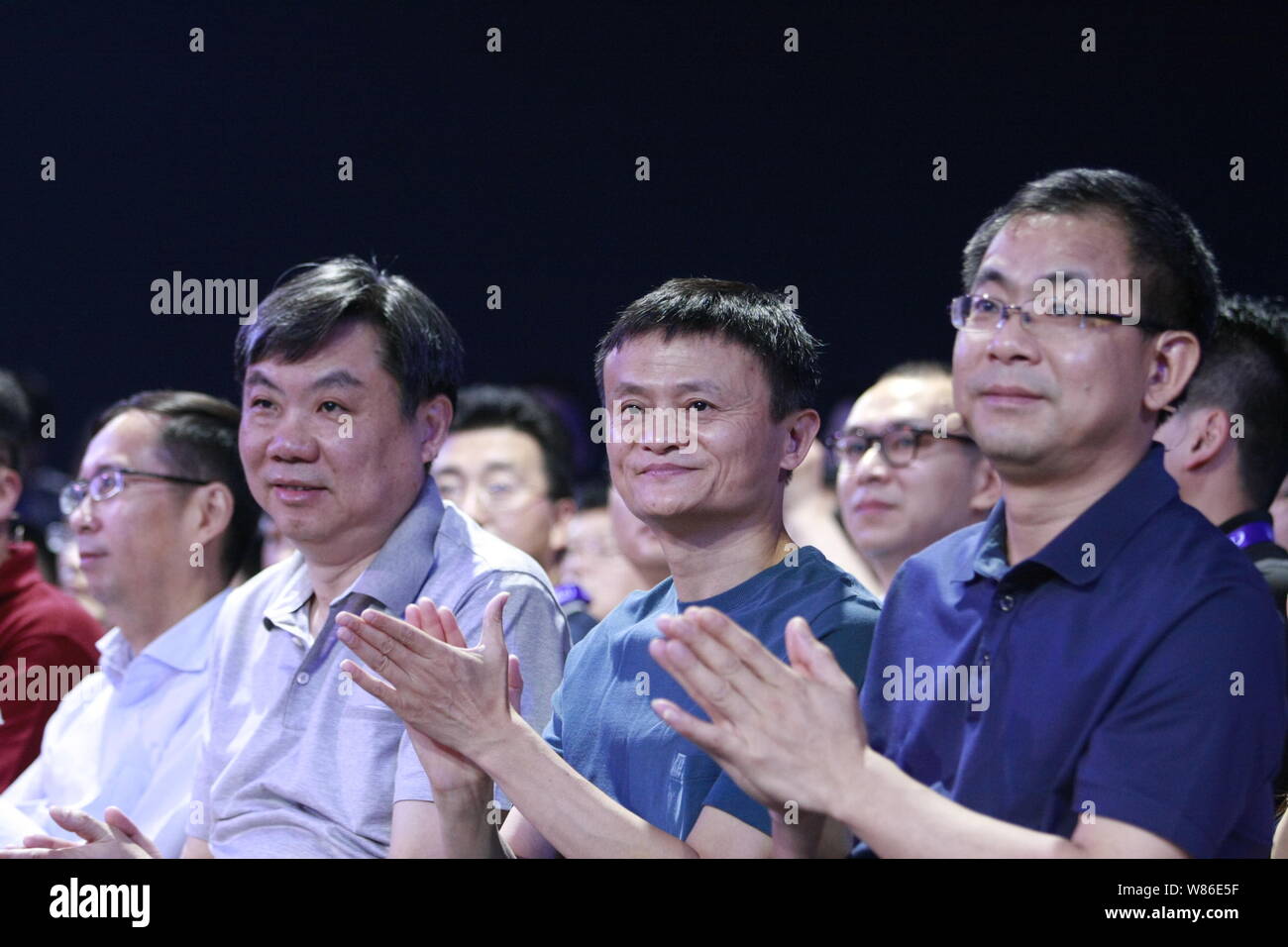 (From left) Zhang Yong, CEO of Alibaba Group, Chen Hong, Chairman of ...