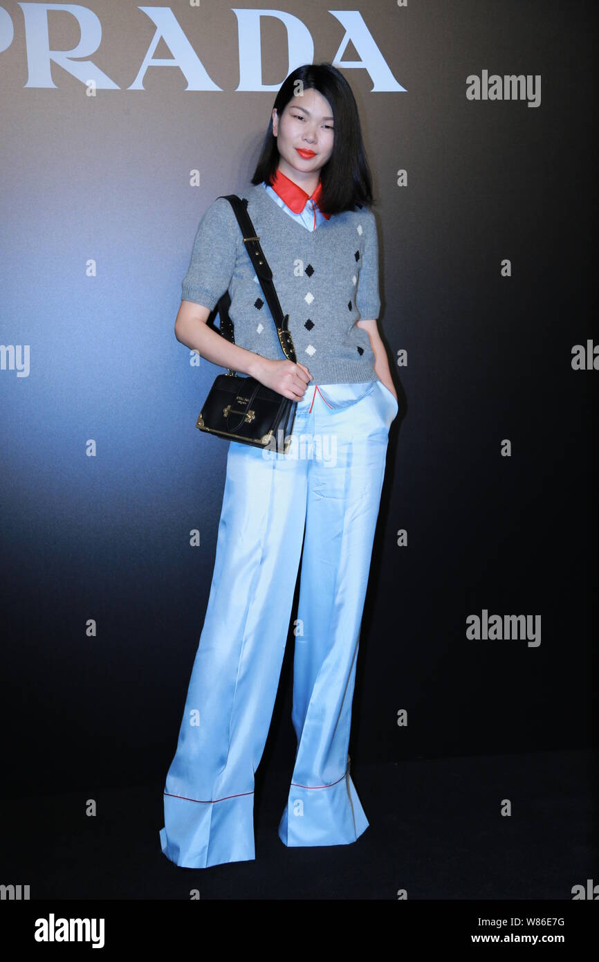 Chinese model and fashion designer Lv Yan or Lu Yan arrives for the ...