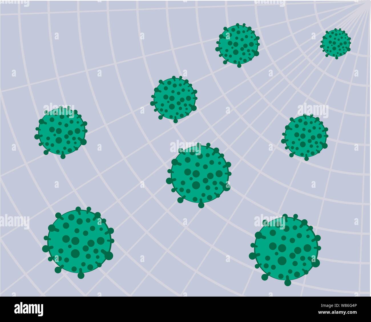 Virus in a medical background vector illustration Stock Vector Image ...