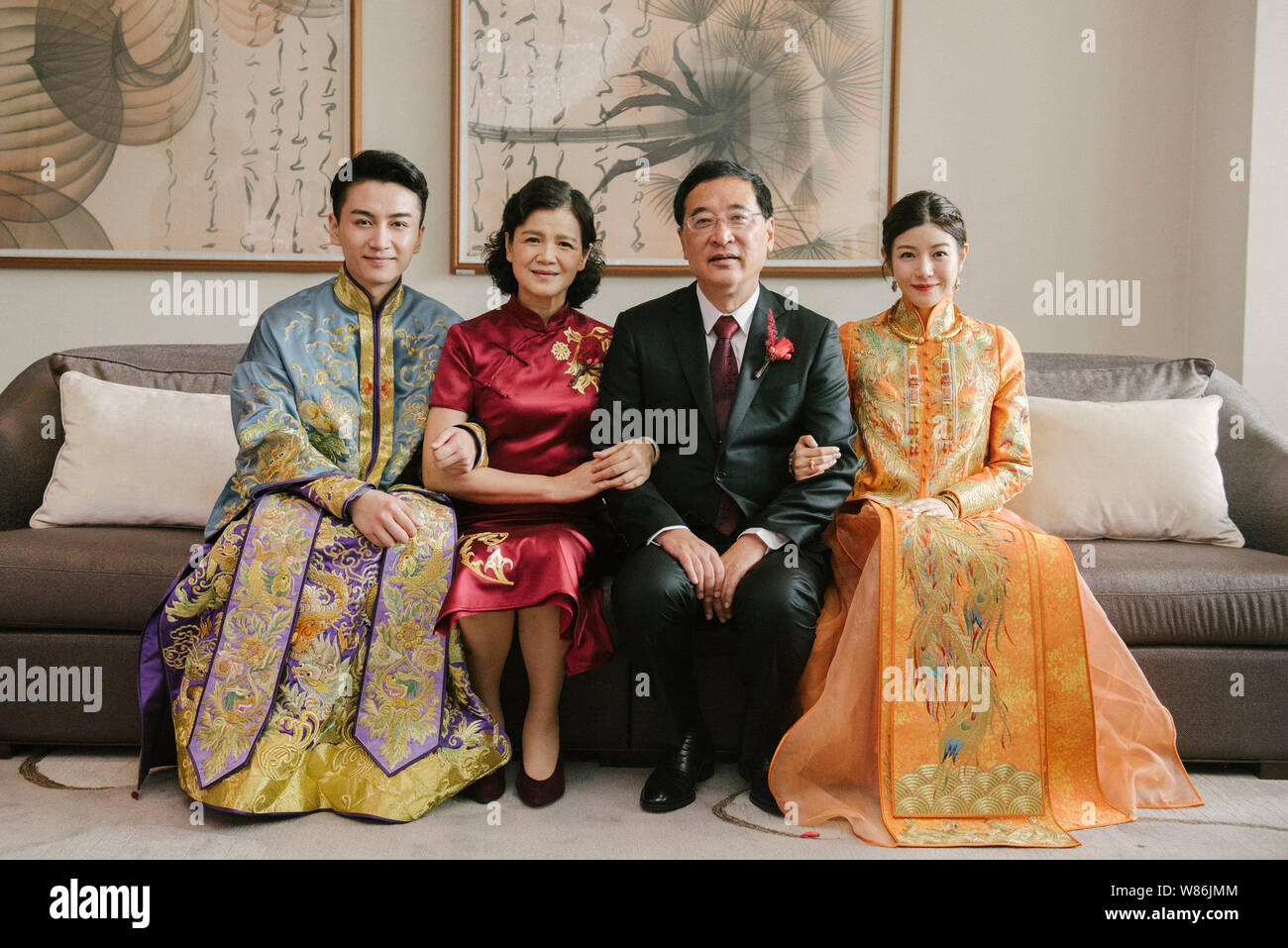 In this handout picture, Taiwanese actress Michelle Chen, right ...