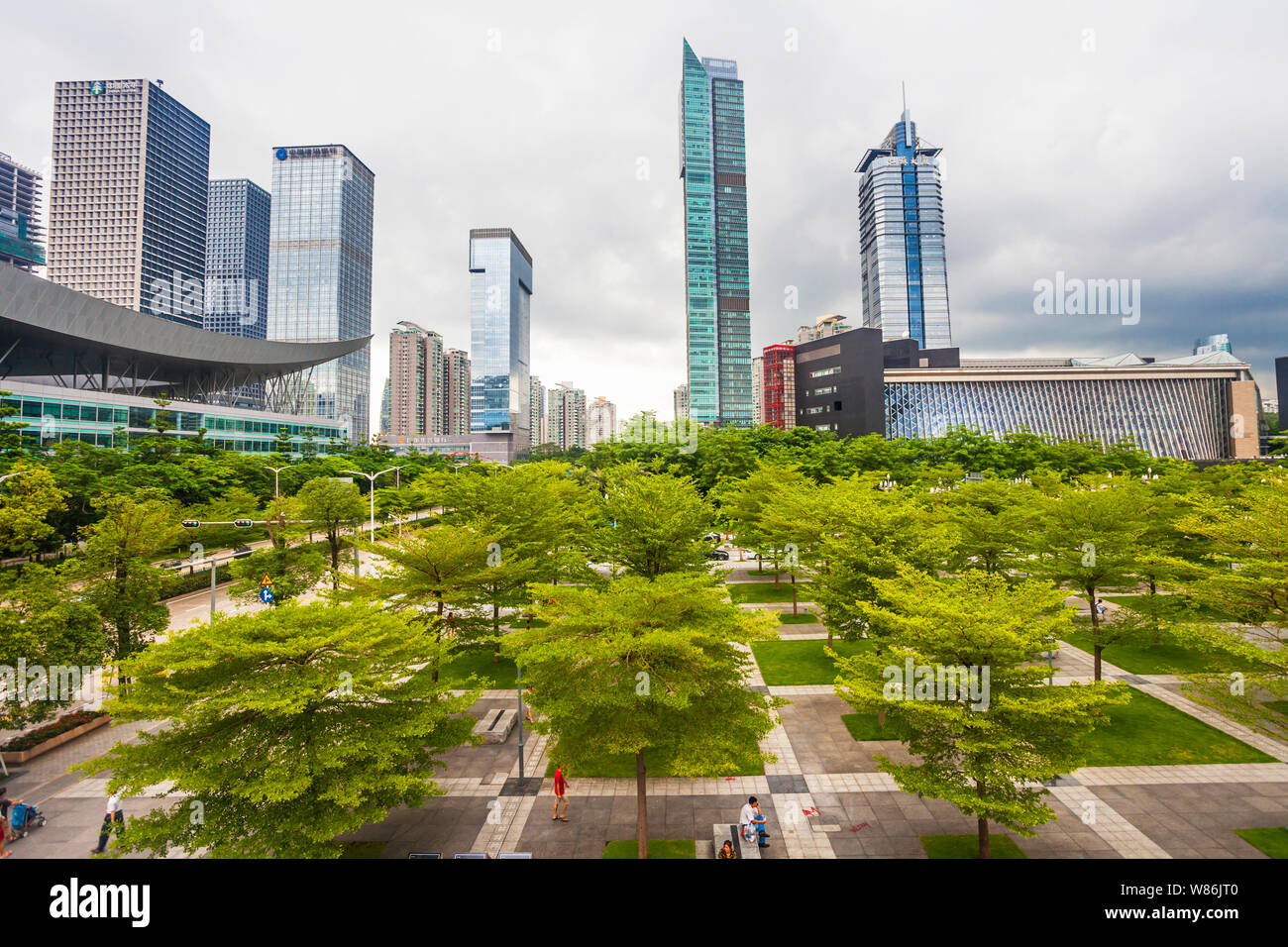 View of skyscrapers and high-rise buildings in Shenzhen city, south ...