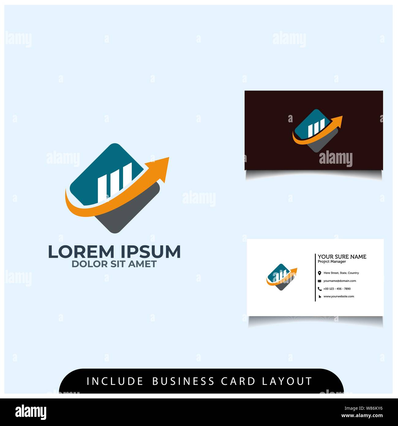 Modern Finance Business creative innovation rapid growth icon for ...