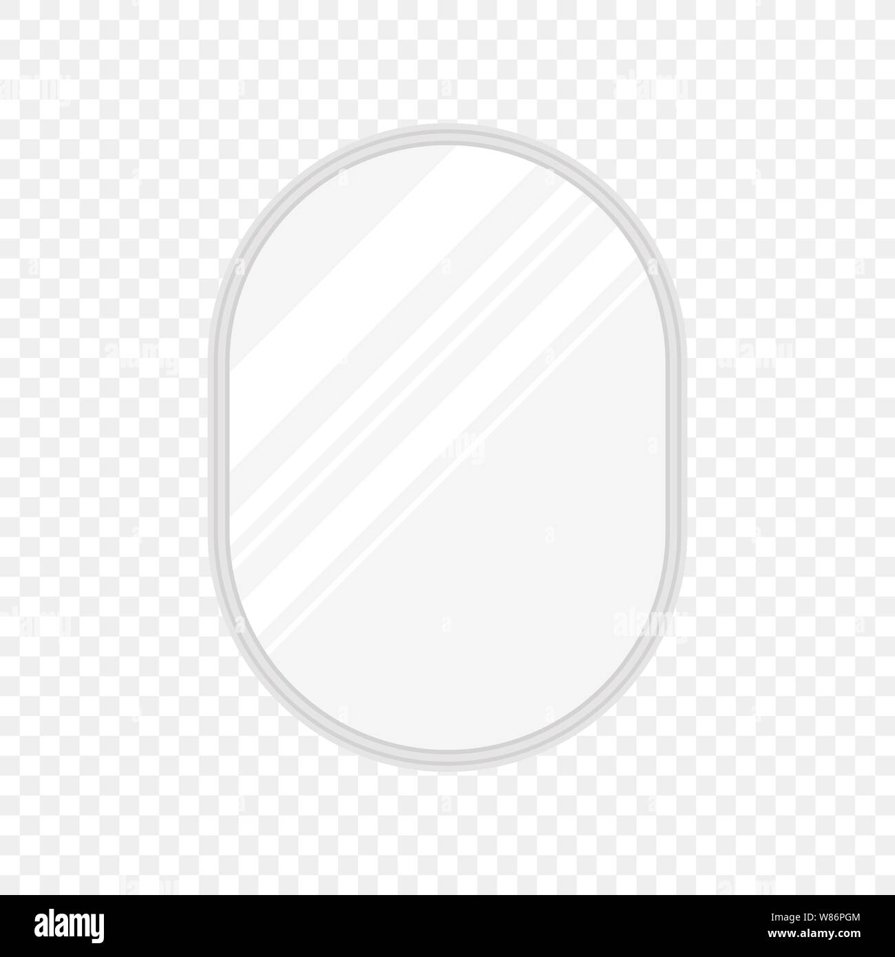 Vector realistic mirrors set with blurry reflection. Mirror frames or mirror decor interior ...