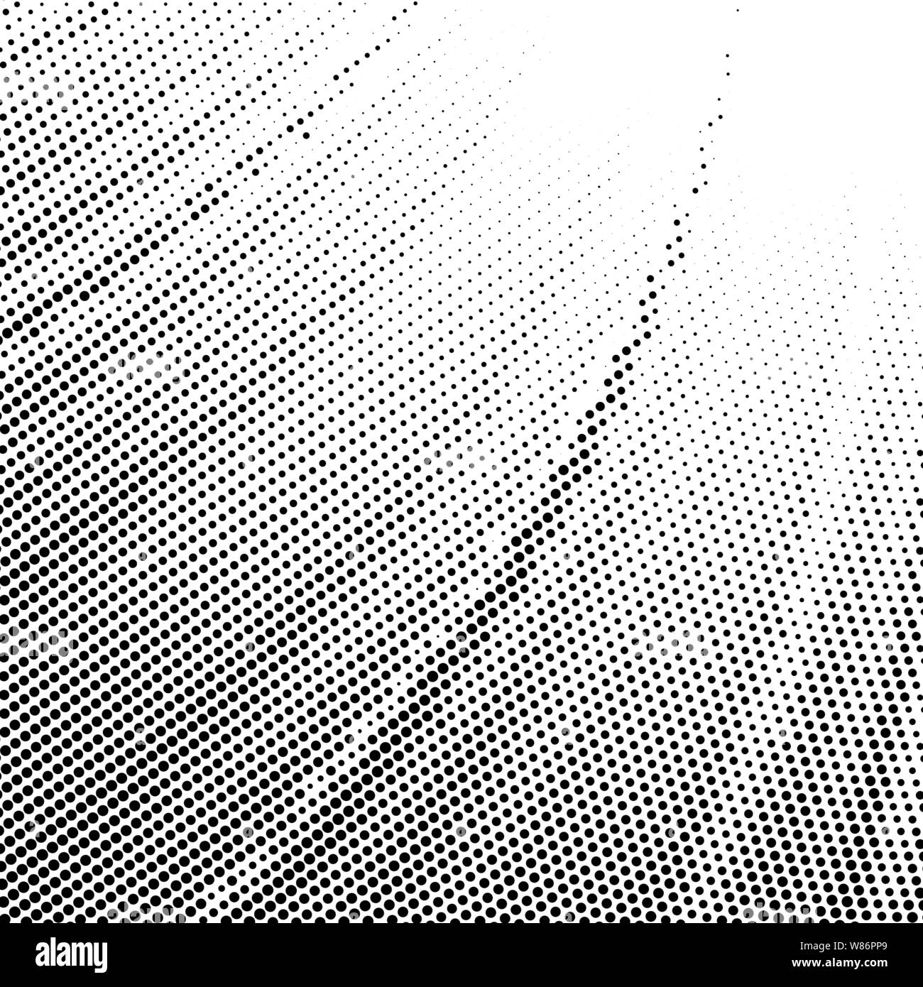 Halftone Pattern. Set of Dots. Distress Linear Design. Fade Monochrome ...