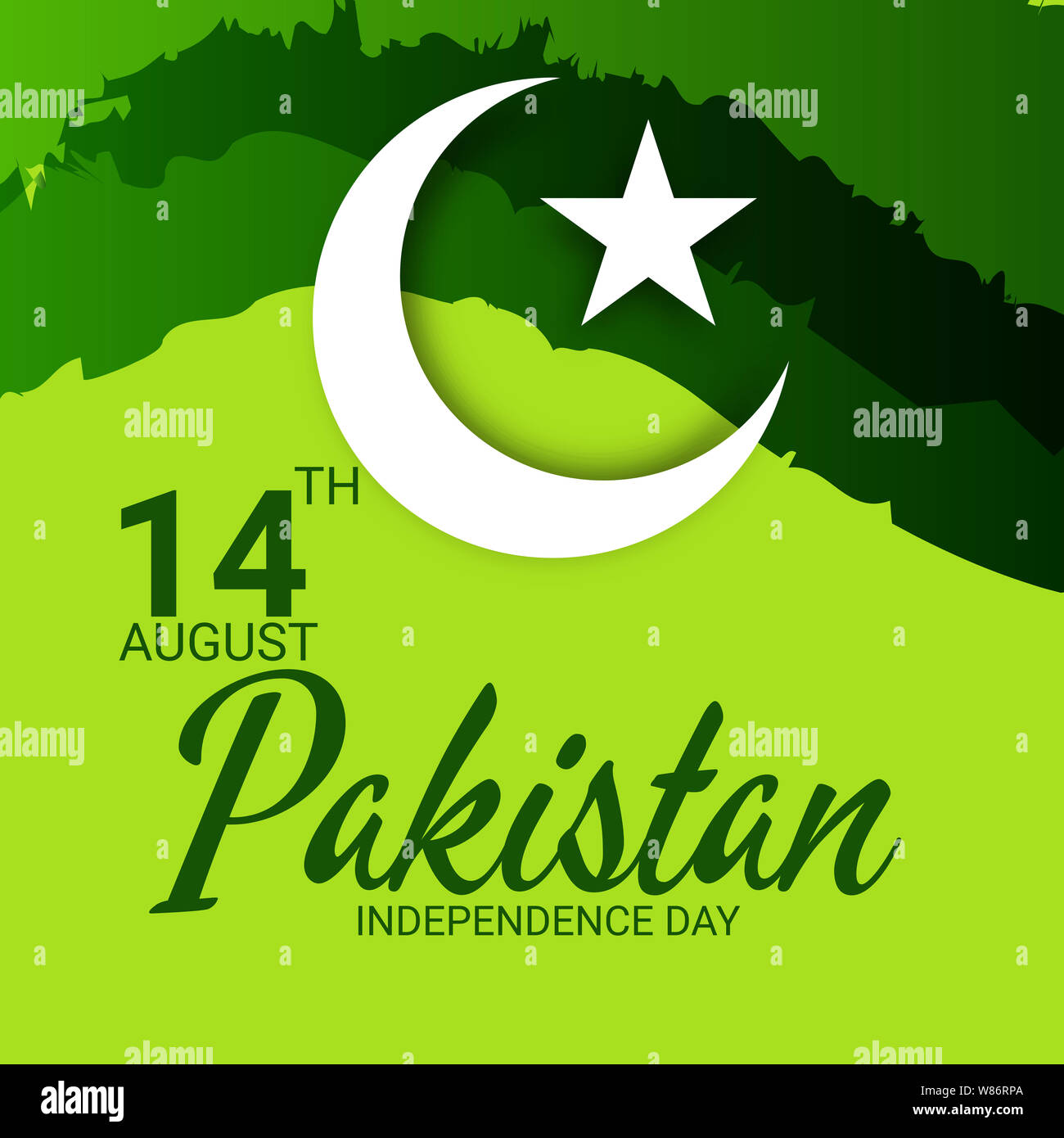 Celebrating Pakistan Independence Day creative vector illustration ...