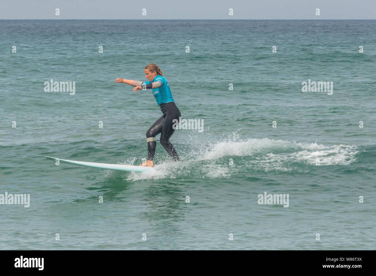 Surfing competition at Boardmasters 2019 Stock Photo - Alamy