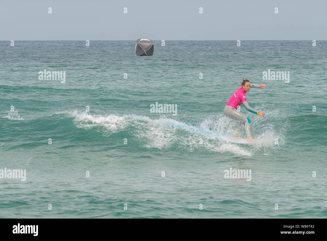 Surfing competition at Boardmasters 2019 Stock Photo - Alamy