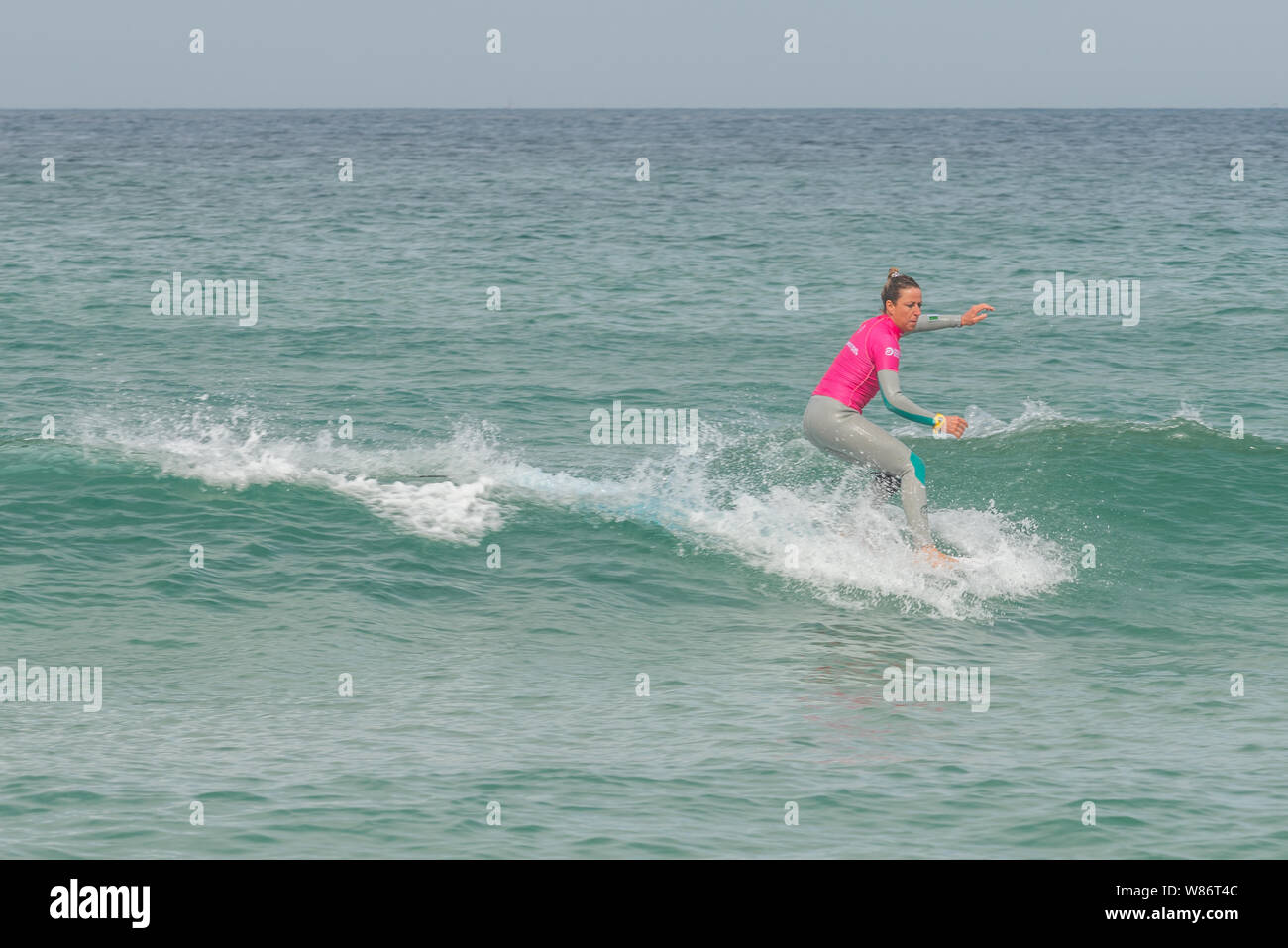 Surfing competition at Boardmasters 2019 Stock Photo - Alamy
