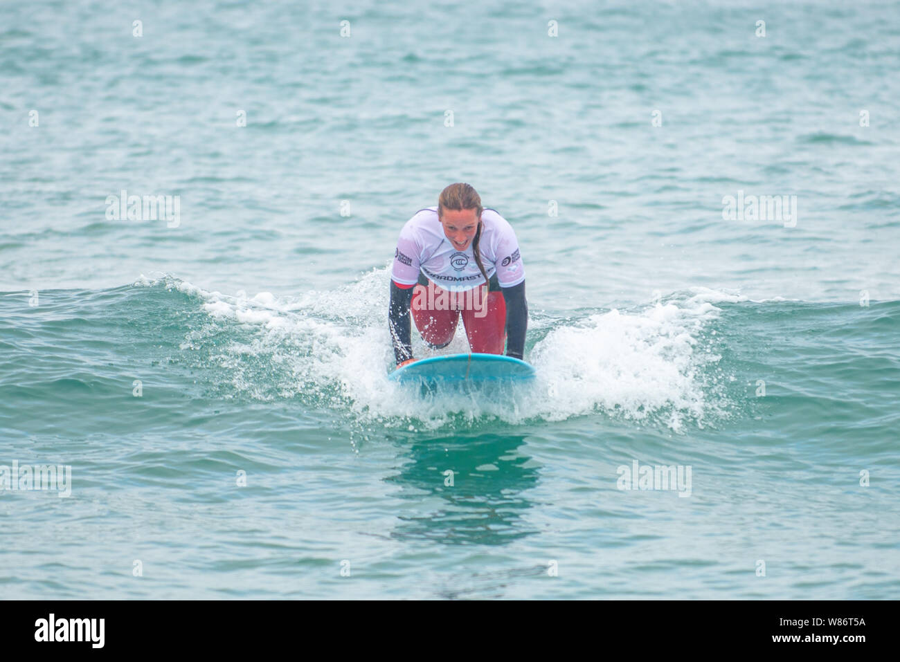 Surfing competition at Boardmasters 2019 Stock Photo - Alamy