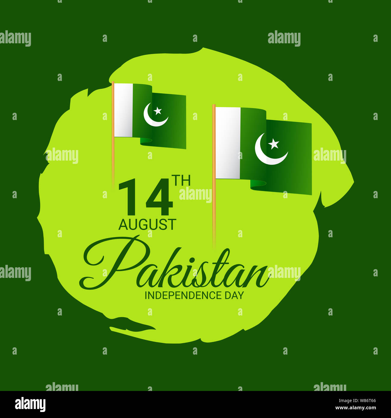Celebrating Pakistan Independence Day creative vector illustration ...