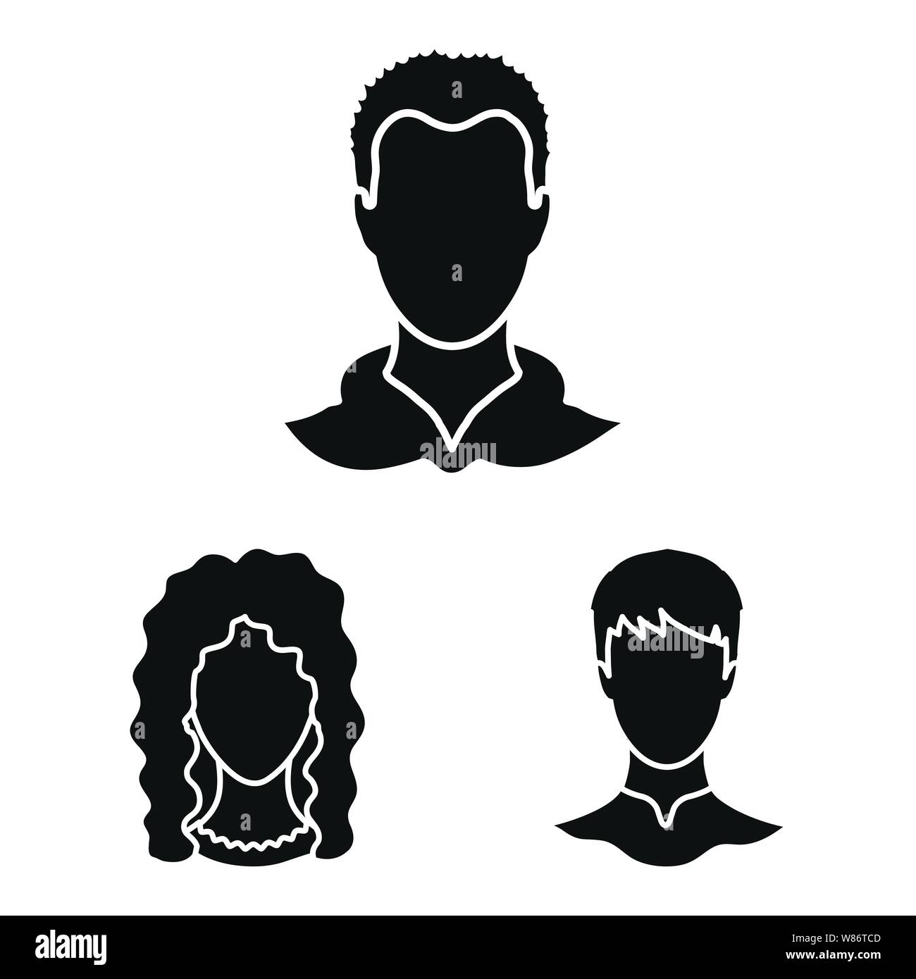 Vector illustration of character and profile logo. Collection of ...