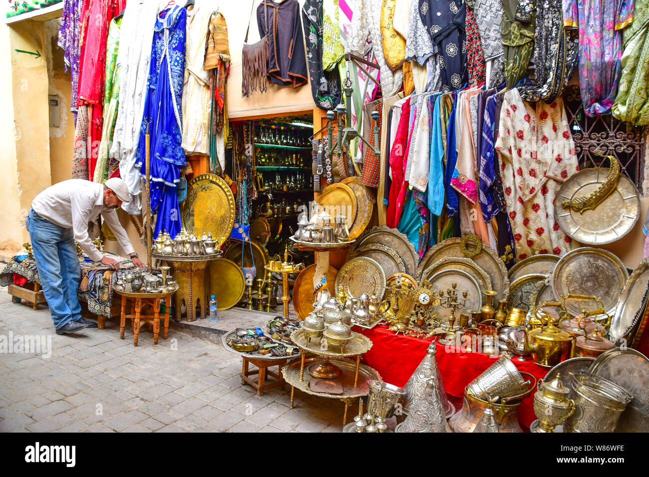 Souk shop, Medina, Fez, Morocco, North Africa Stock Photo - Alamy