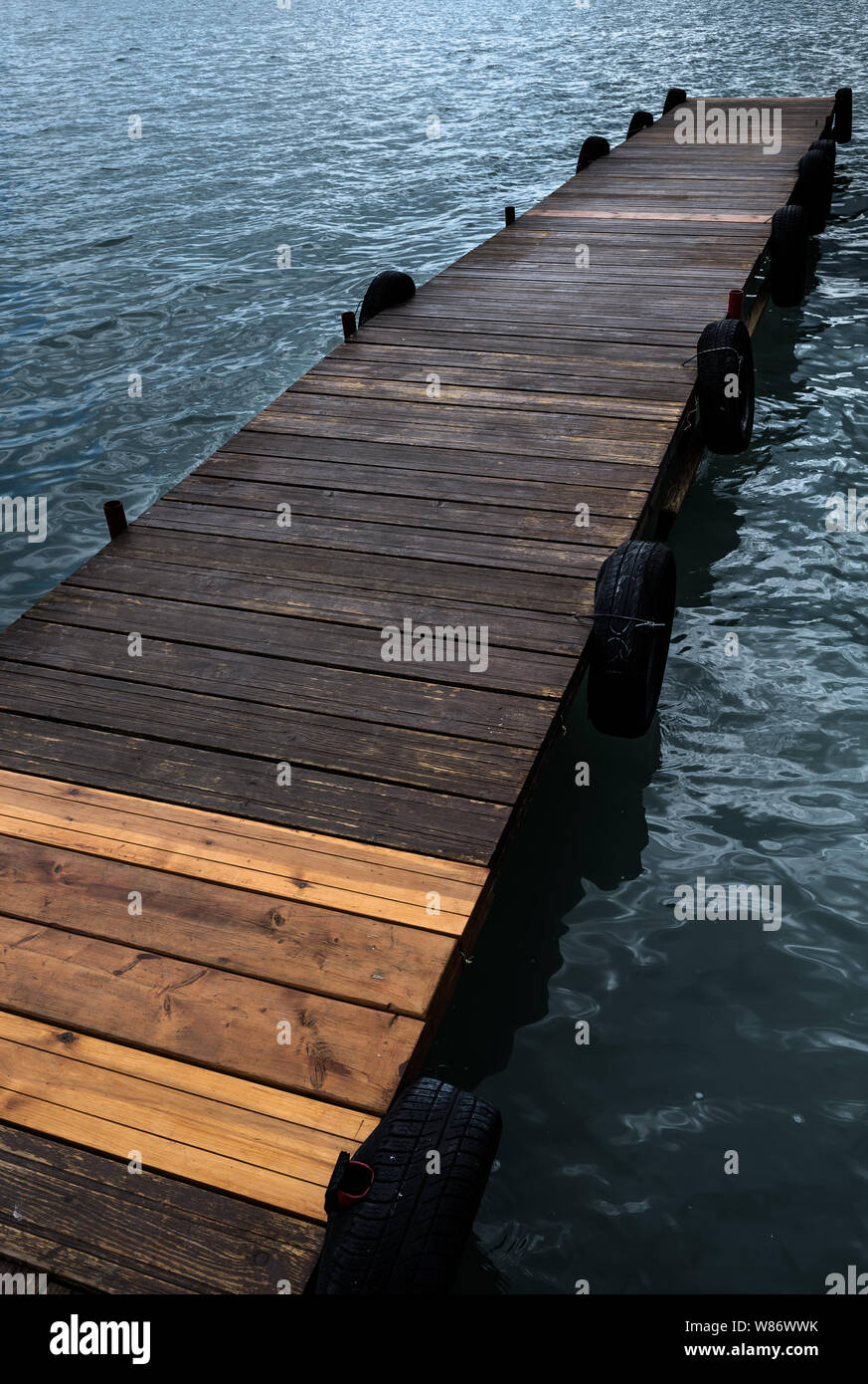 Wooden Jetty At Lake Stock Photo - Alamy